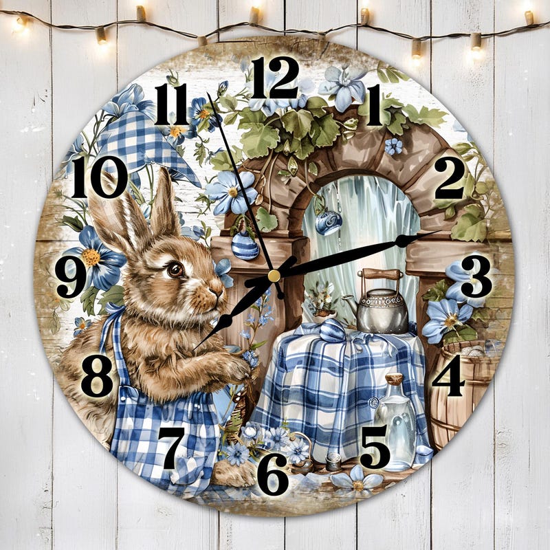 Bunny Clock - Etsy