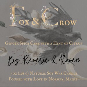 Fox & Crow Ginger Spice Cake With a Hint of Citrus Natural - Etsy