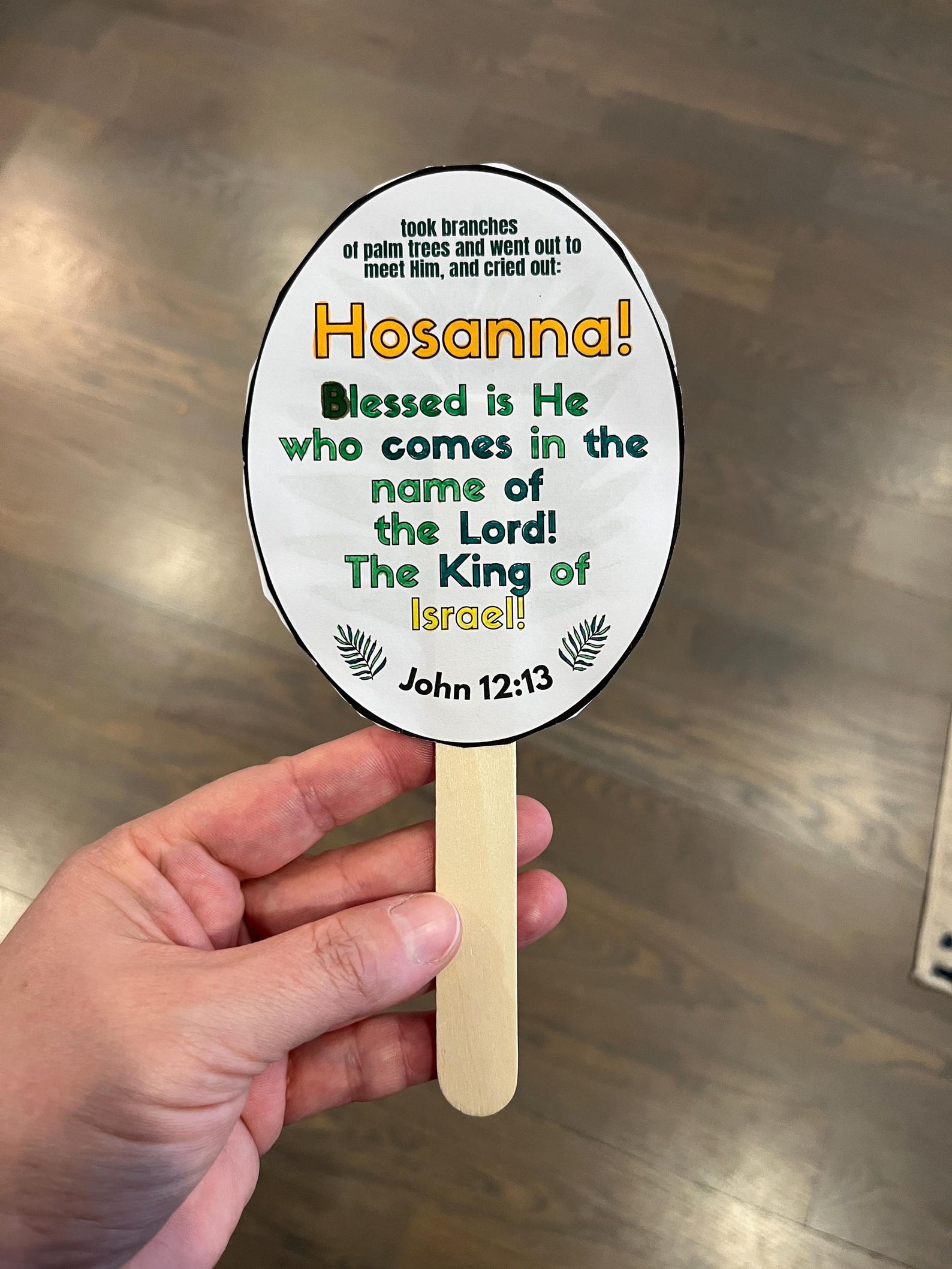 Palm Sunday Printable Coloring Fan | Christian Easter Activity for Kids ...