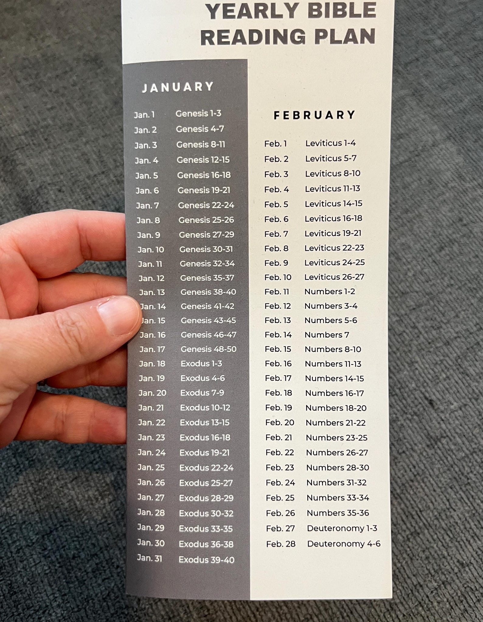 Yearly Bible Reading Plan (365 Days) Trifold Brochure / Daily Bible ...