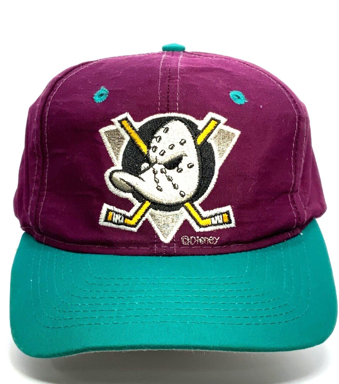 Vintage Mighty Ducks of Anaheim Disney Competitor Snapback Hat Cap Nhl ...
