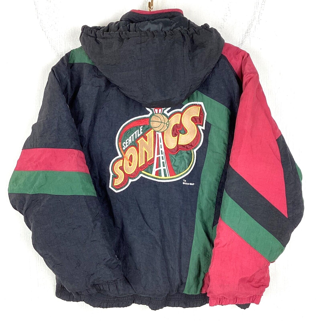 Vintage Seattle Supersonics Starter Jacket Full Zip Hooded Size Small ...