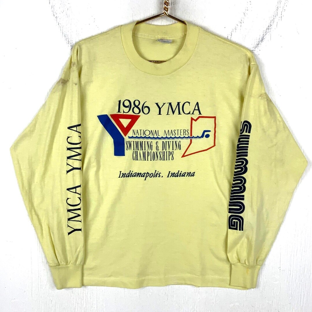 Vintage Ymca 1986 T-shirt Large Long Sleeve Made in Usa 80s - Etsy