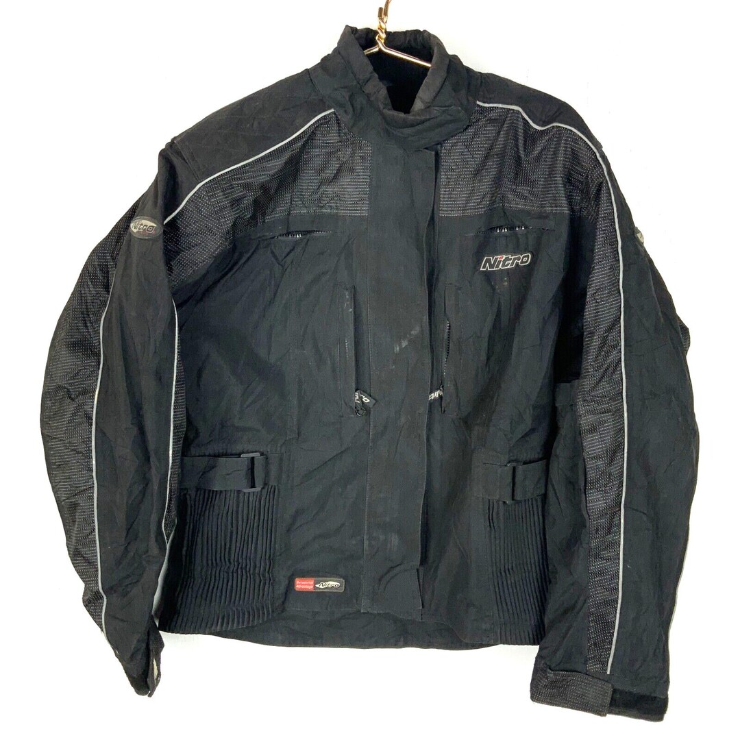 Nitro Racing Women’s Motorcycle Armored Jacket Size XL Black Full Zip ...