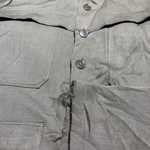 Vintage Howard Uniforms Military Jacket Size Large Long Green Button up ...