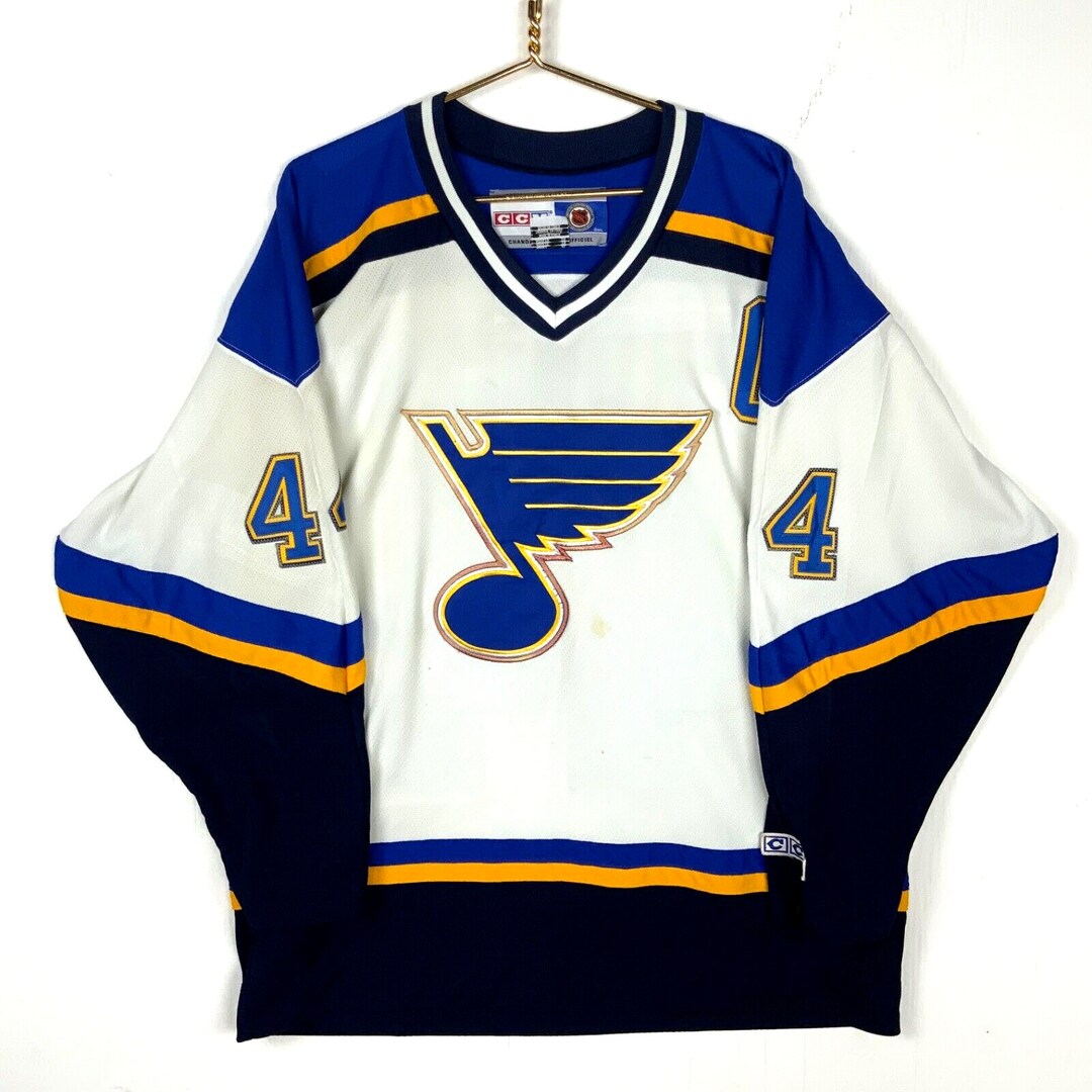 Vintage St. Louis Blues Jersey Extra Large Ccm Chris Pronger 44 White Nhl - Etsy
