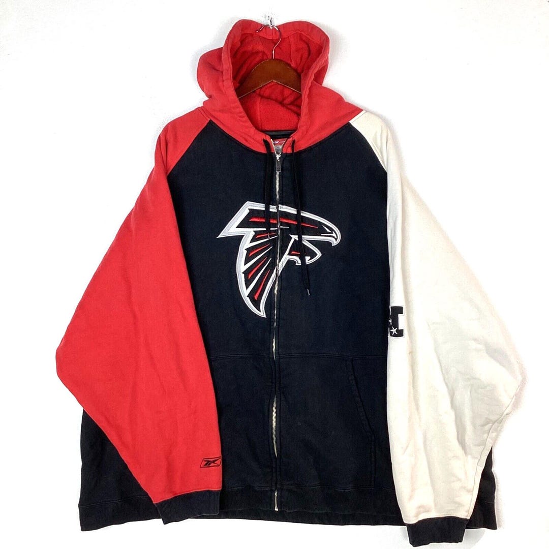 Vtg Atalanta Falcons Reebok Sweatshirt Hoodie 4XL Black Nfl Football ...