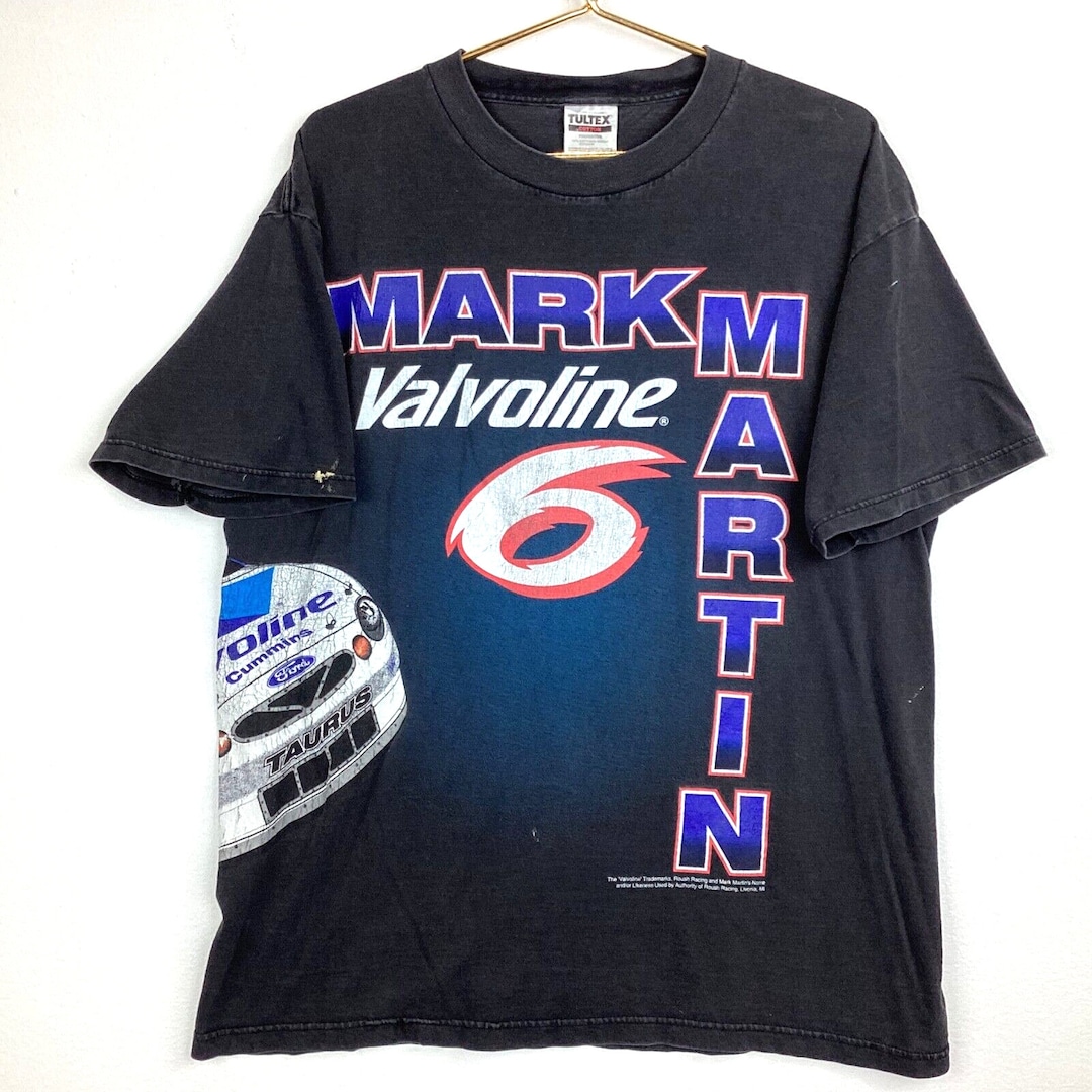 Vintage Mark Martin Nascar Wrap Around T Shirt Size XL Black 90s - Etsy