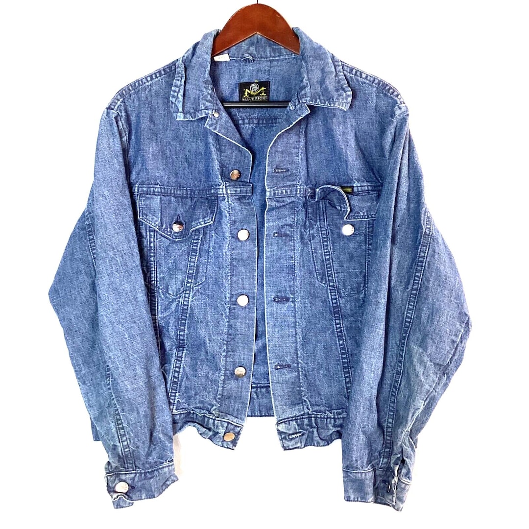 Vintage Maverick Blue Bell 1970s Denim Jean Jacket Size 42 Blue Made in Usa - Etsy
