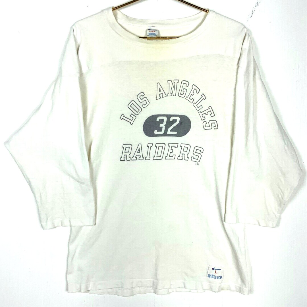 Vintage Los Angeles Raiders Champion Long Sleeve Shirt Large Nfl Made ...