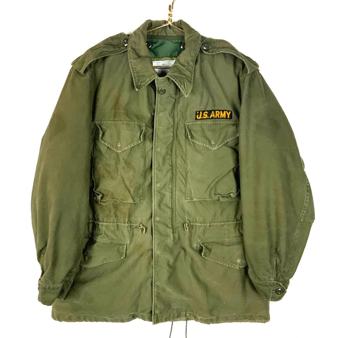 Vintage U.S. Army Og 107 Jacket Medium Green Full Zip Vietnam Era 1963 ...