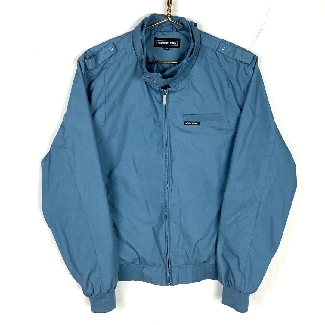 Vintage Members Only Bomber Jacket Extra Large Blue Full Zip - Etsy