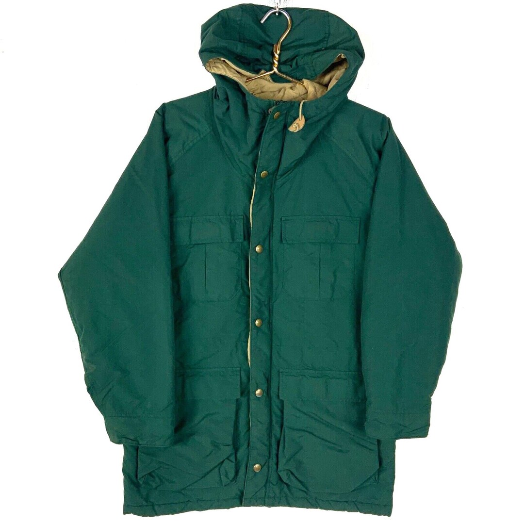 Vintage L.l.bean Baxter State Parka Jacket Small Green Full Zip Made in ...