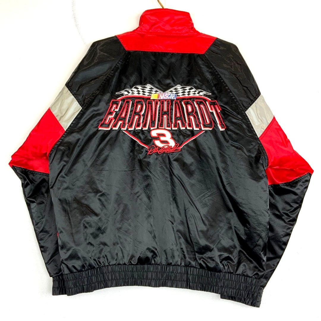 Vintage Dale Earnhardt 3 Nutmeg Full Zip Puffer Bomber Jacket Large ...