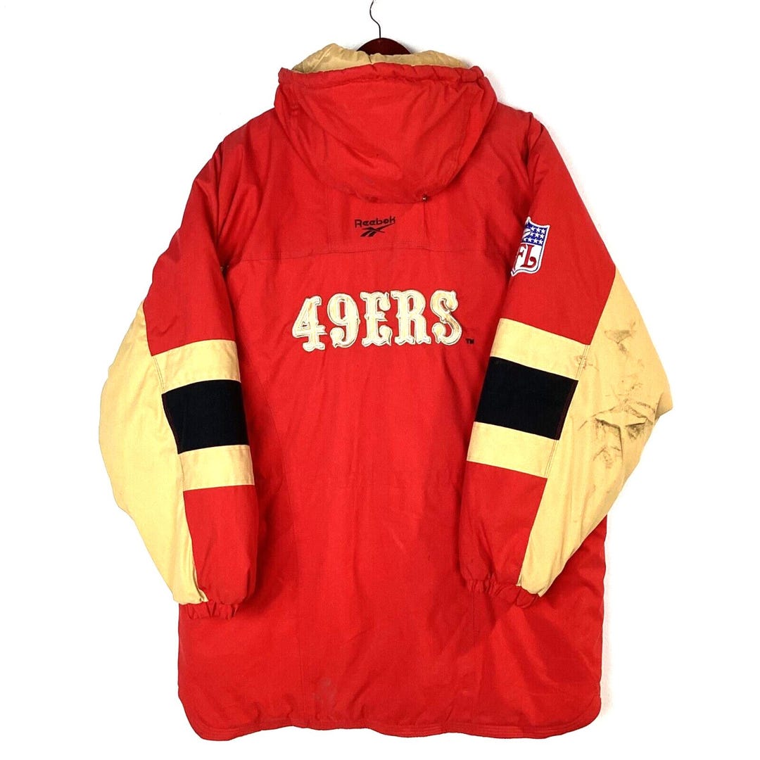 Vintage San Francisco 49ers Reebok Puffer Jacket Medium Red Nfl ...
