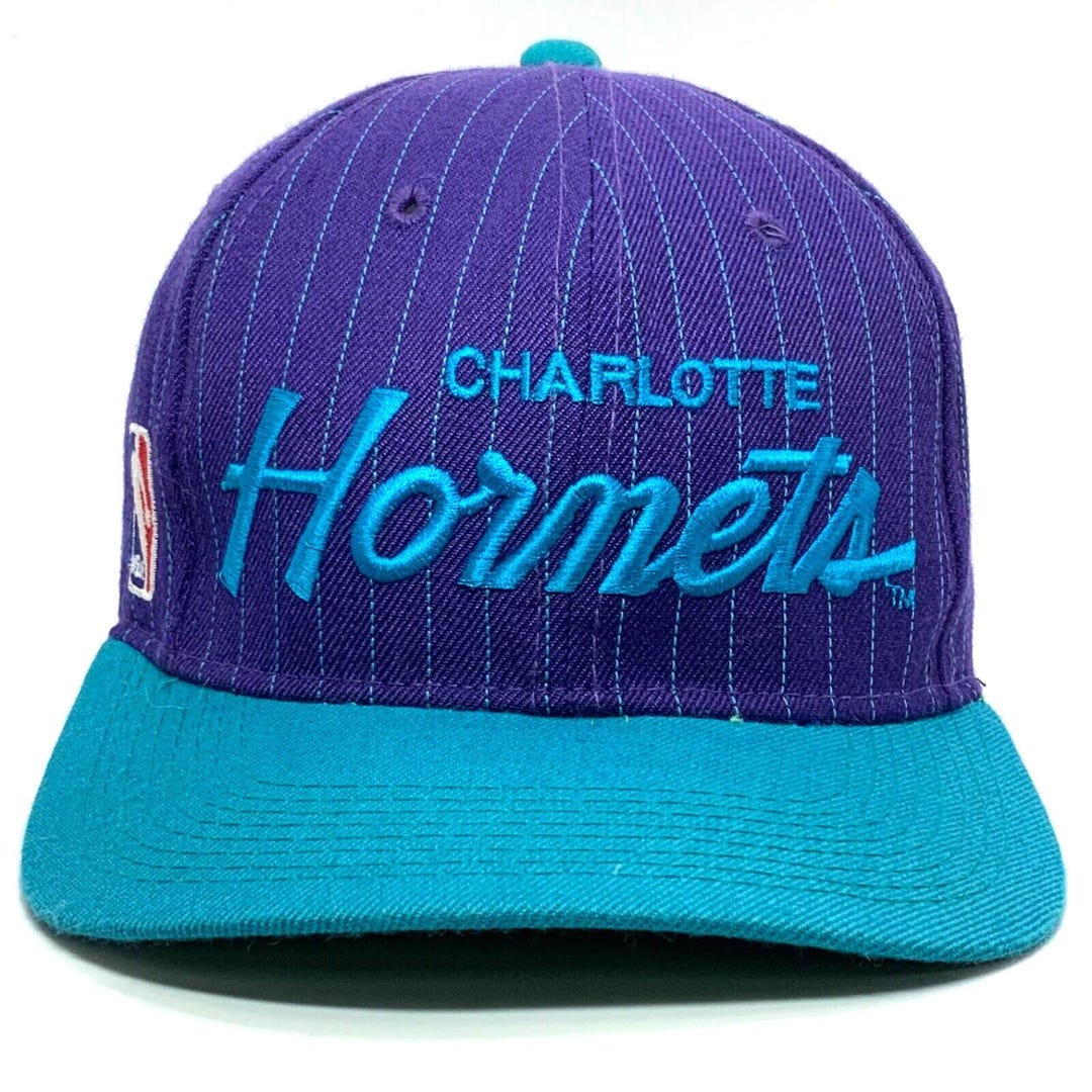 Vintage Charlotte Hornets Sports Specialties Snapback Hat Script ...