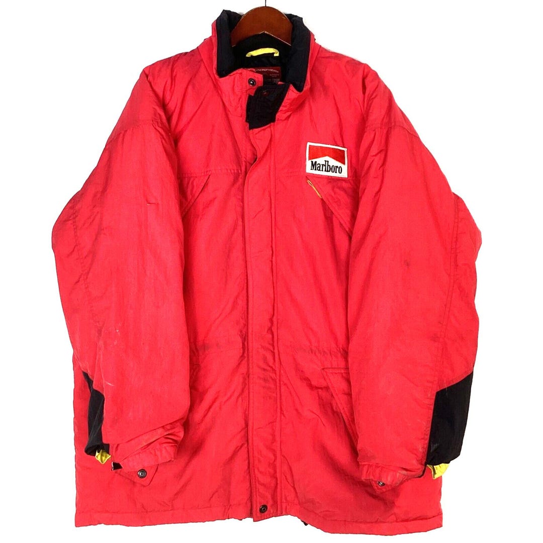 Vintage Marlboro Cowboy Country Store Jacket Size Large Red Full Zip ...