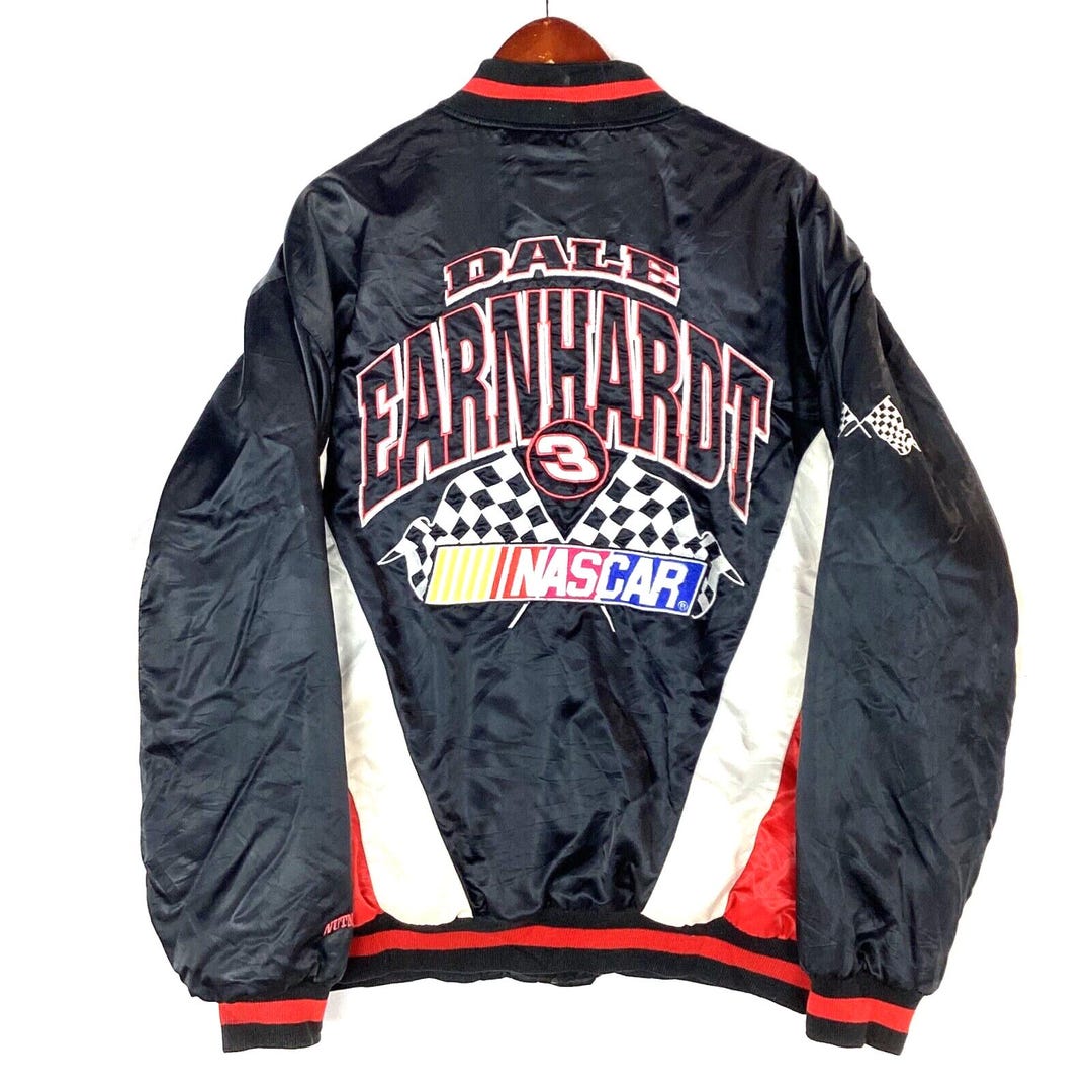 Vintage Dale Earnhardt 3 Nutmeg Bomber Jacket Size 3XL Black Nascar ...