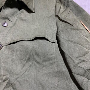 Vintage Howard Uniforms Military Jacket Size Large Long Green Button up ...