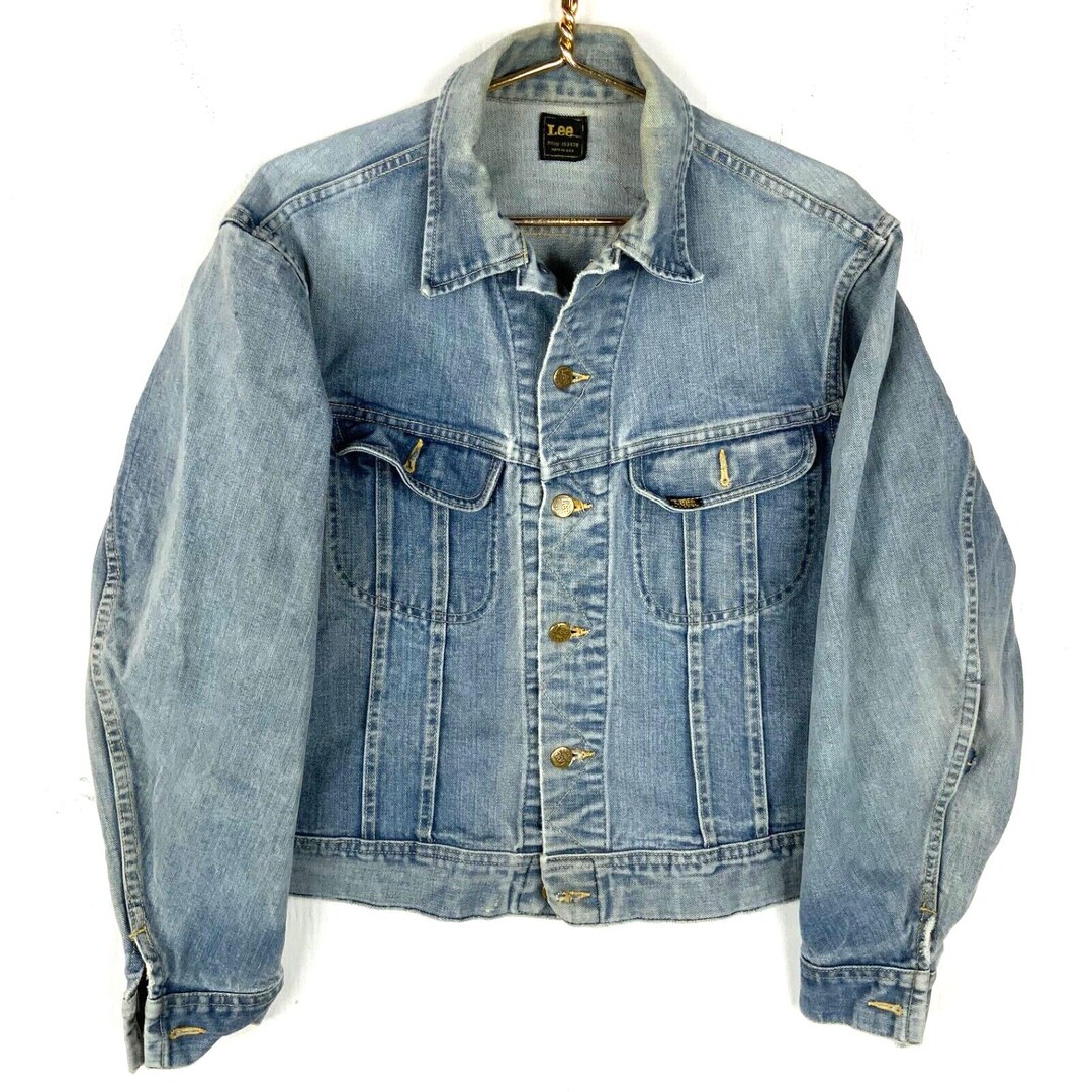 Vintage Lee 1970s Denim Jean Jacket Medium Blue Light Wash Made in Usa ...
