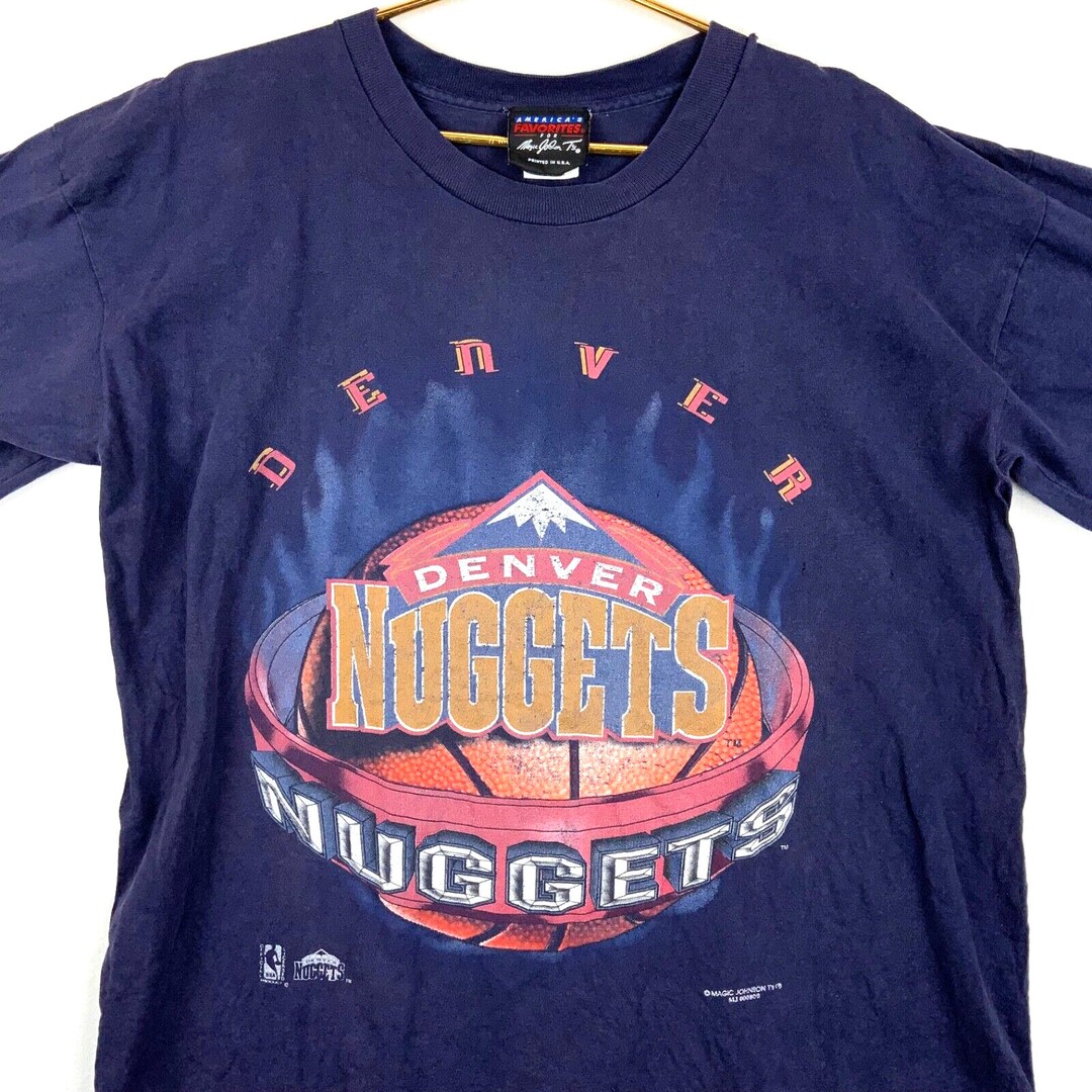 Vintage Denver Nuggets Basketball Magic Johnson Ts T-shirt Size Large ...