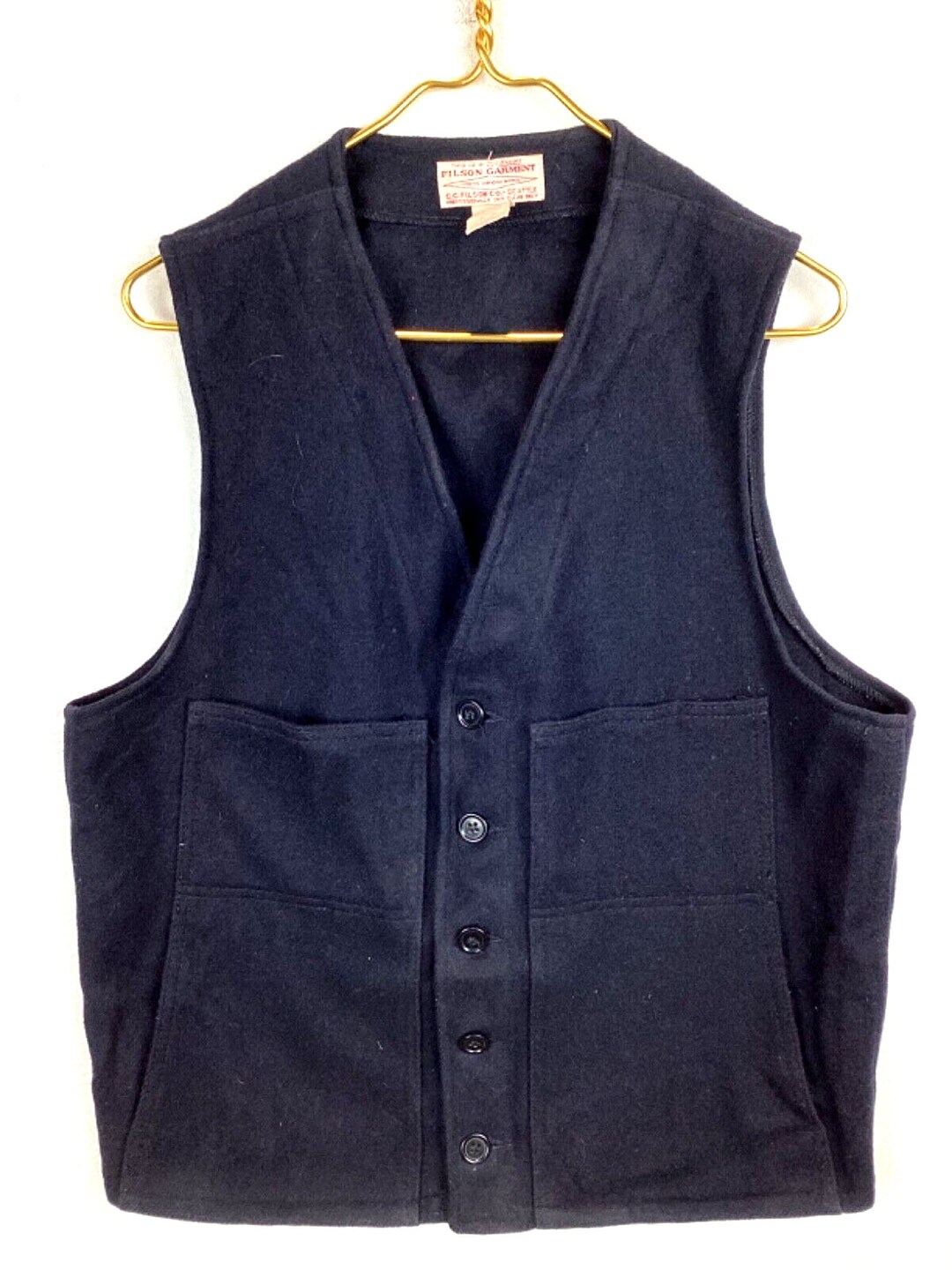 Vintage Filson Garment Wool Coat Vest Size 44 Made Usa - Etsy