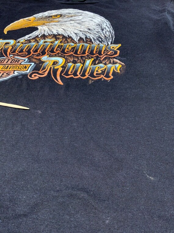 Vintage Harley Davidson 3D Emblem Righteous Ruler T-S… - Gem