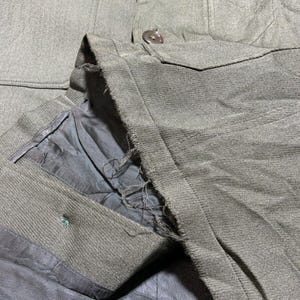 Vintage Howard Uniforms Military Jacket Size Large Long Green Button up ...