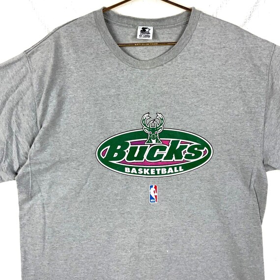 Vintage Milwaukee Bucks Starter T-shirt Size 2XL Long… - Gem