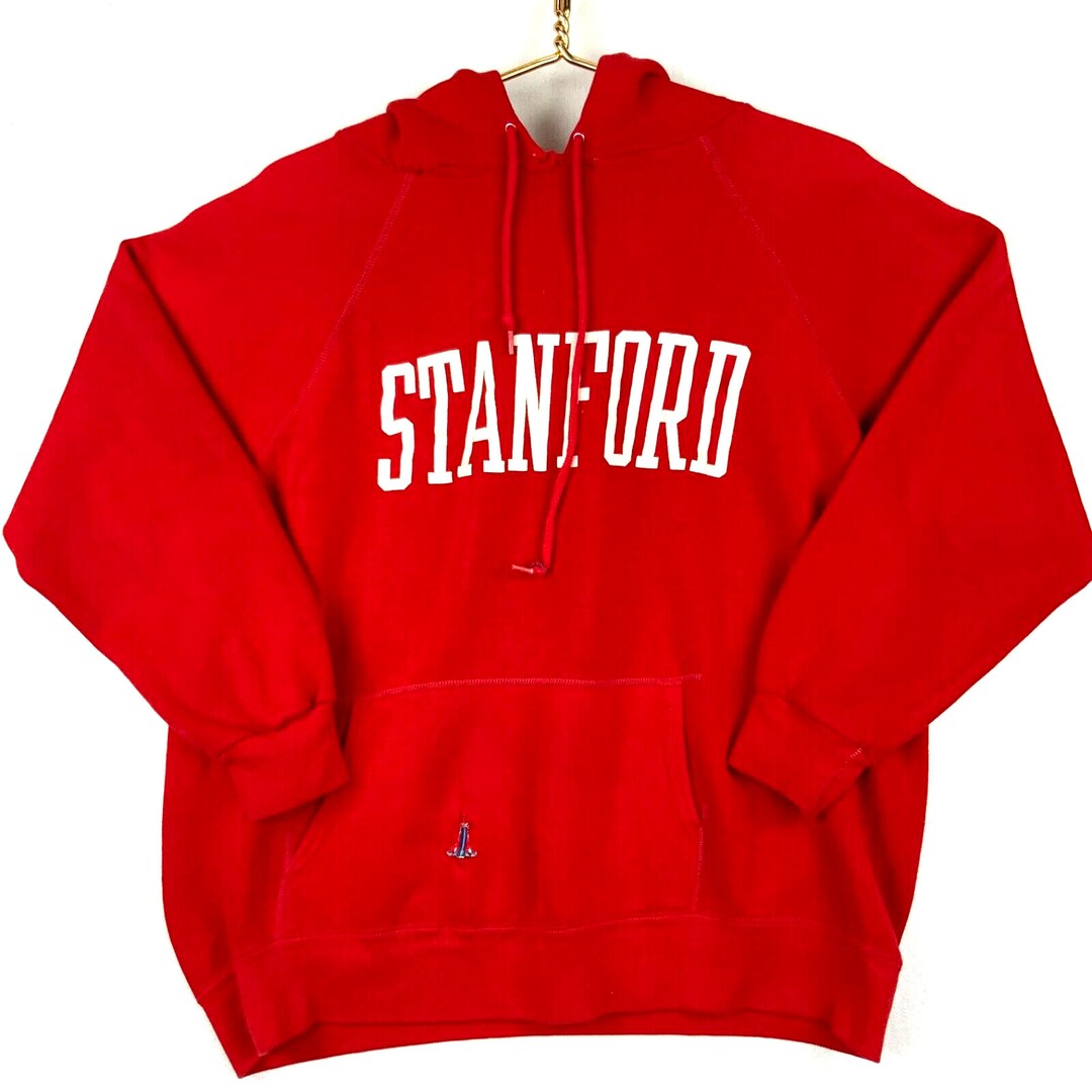 Vintage Stanford University Sweatshirt Hoodie Size Large Red Ncaa 80s - Etsy