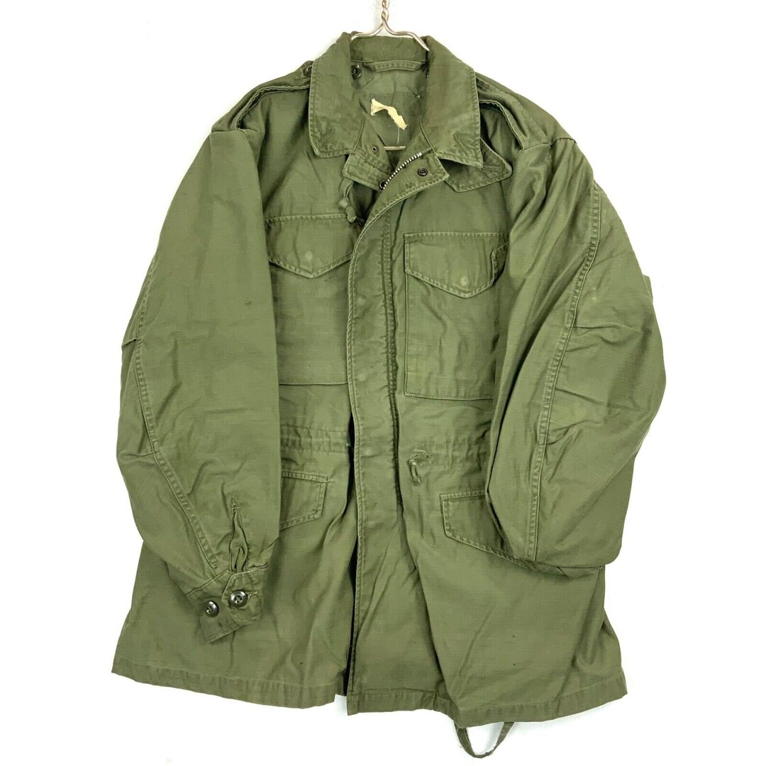 Vintage Us Military Og-107 Jacket Size Medium Green Vietnam Era 60s 70s ...