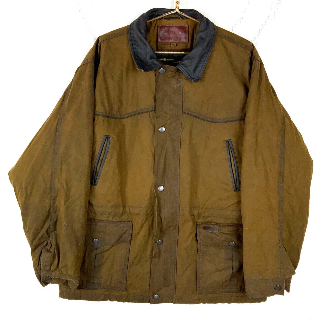 Vintage Outback Wax Hunting Jacket Size XL Brown Full Zip - Etsy