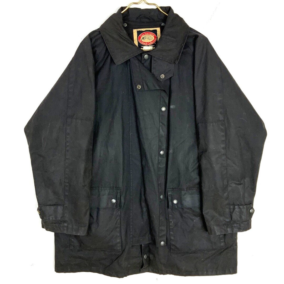 Vintage the Australian Outback Collection Waxed Jacket Large Snap ...