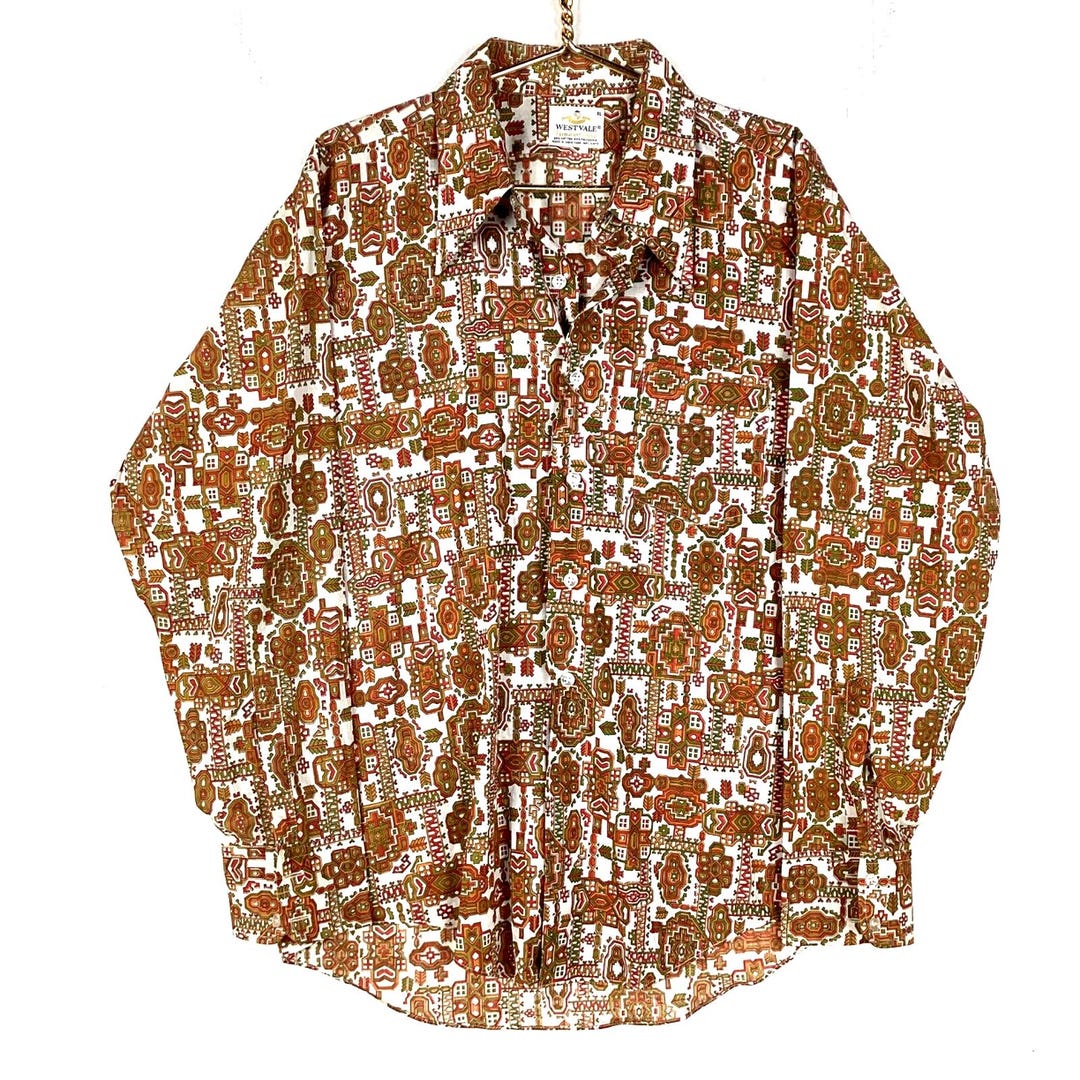 Vintage 1980's Westvale Long Sleeve Button up Shirt Size XL Multicolor ...