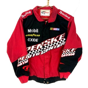 Vintage Penske Racing Jacket Size XS Full Zip Bomber Red Nascar - Etsy