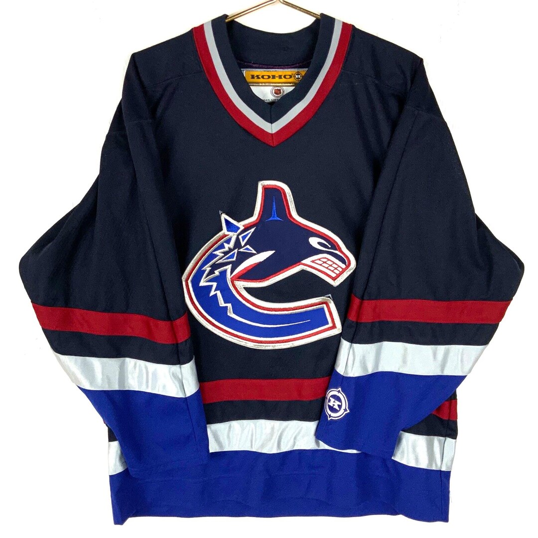 Vintage Vancouver Canucks Jersey Large Blue Nhl Hockey Made in Canada ...