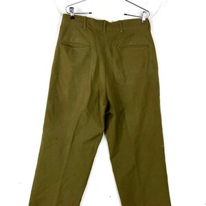 Vintage Us Military Og-107 Wool Trousers Size 17x30 Green 1950s - Etsy