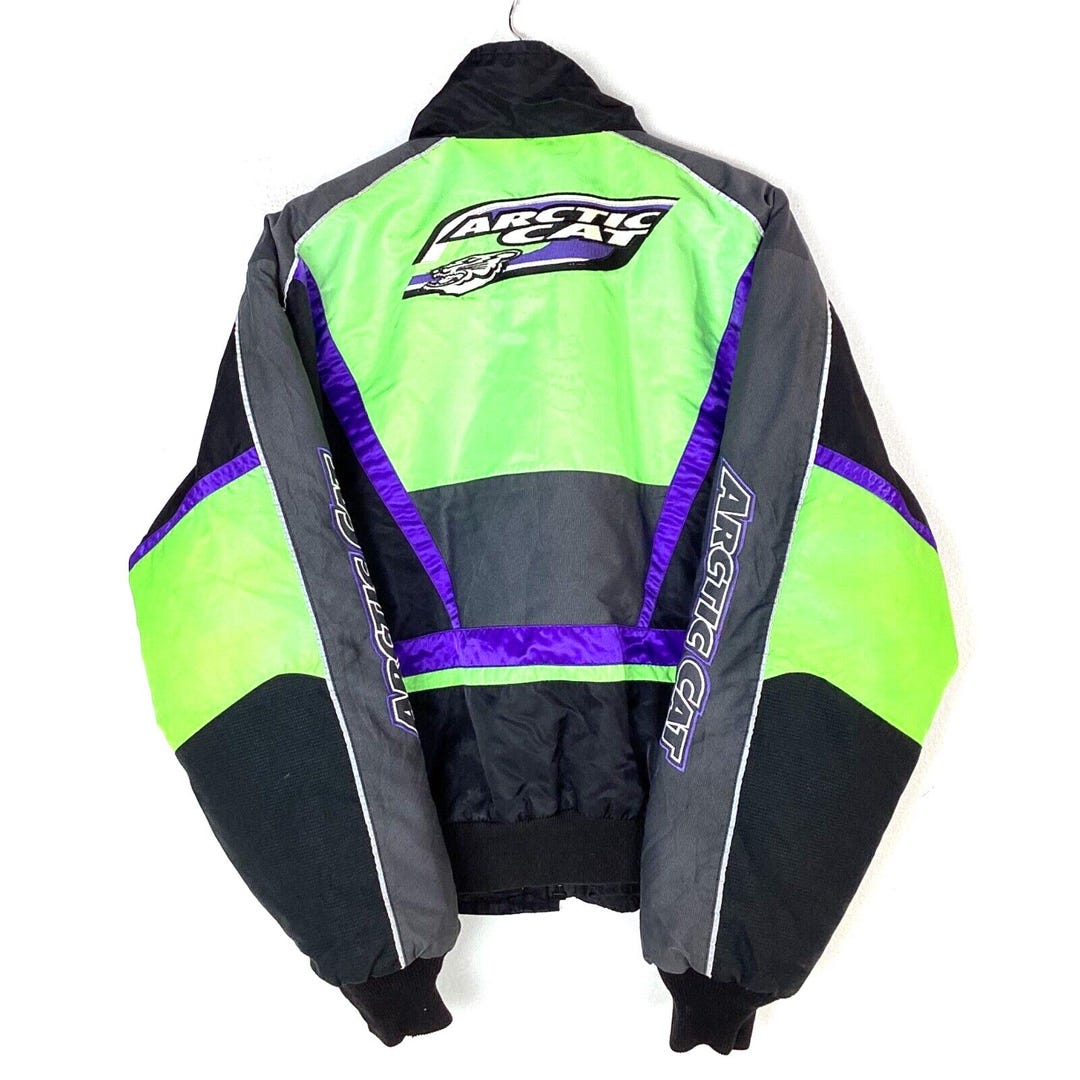 Vintage Arctic Cat Snowmobile Racing Jacket Size Extra Large Full Zip ...