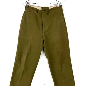 Vintage Us Military Og-107 Wool Trousers Size 17x30 Green 1950s - Etsy