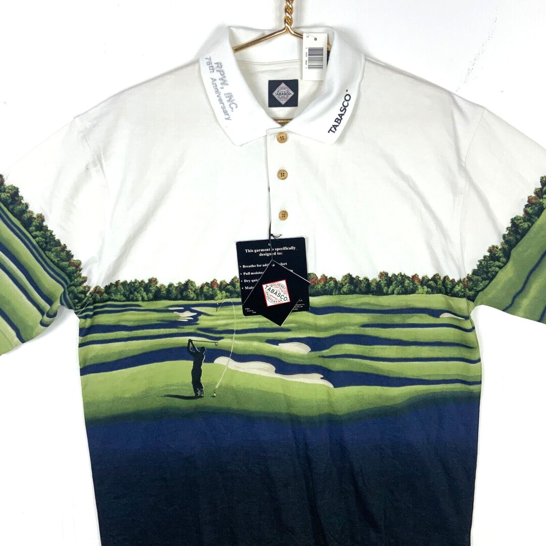 Vintage Tabasco Golf Polo Shirt Large Multicolor New With Tags - Etsy