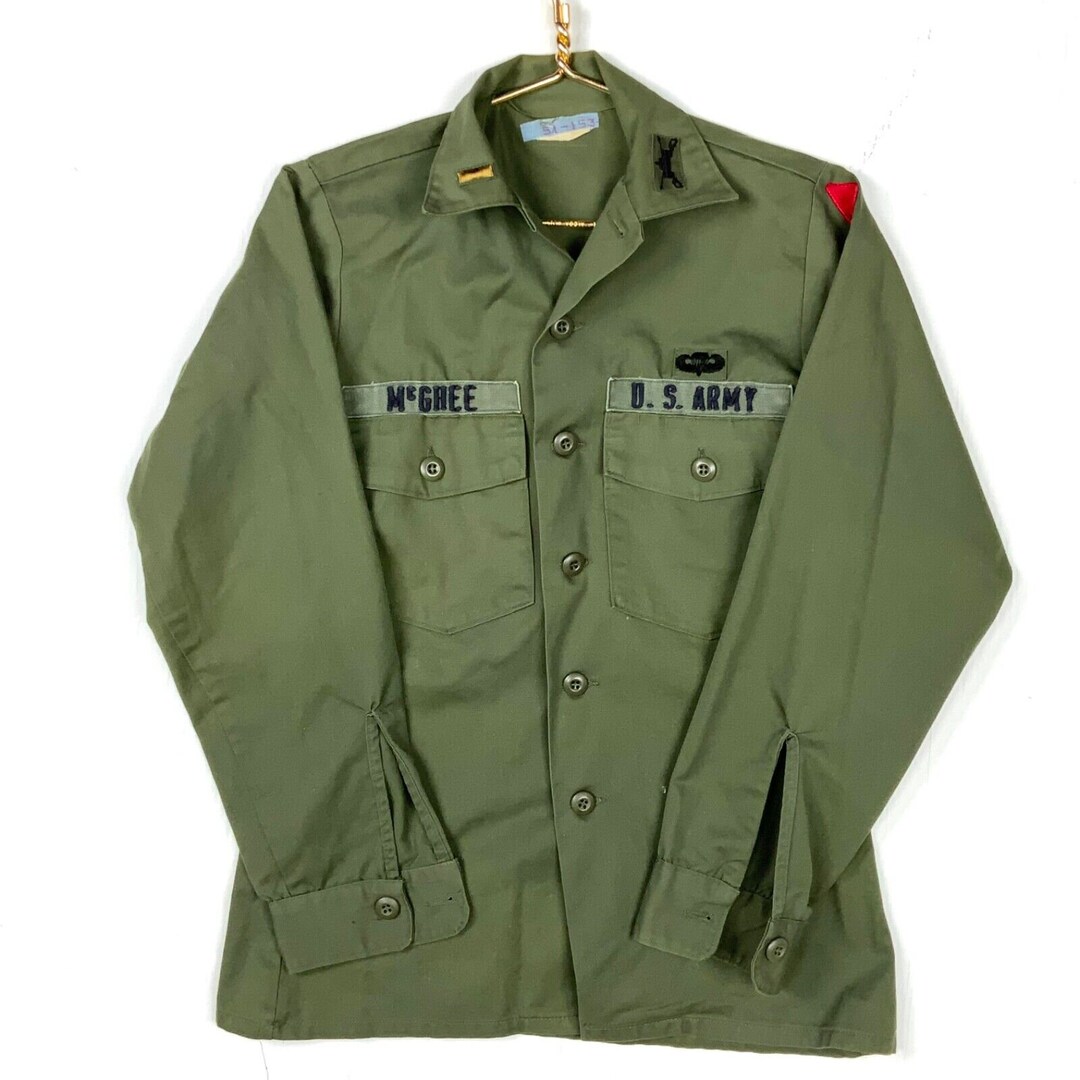 Vintage US Army 501 Utility Button up Shirt Size Small 1978 - Etsy