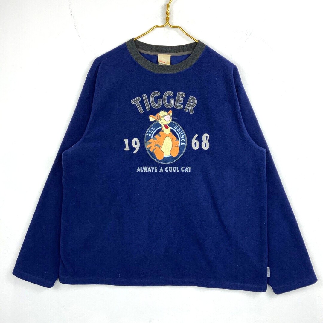 Vintage Tigger Winnie the Pooh Disney Embroidered Fleece Sweater Size ...