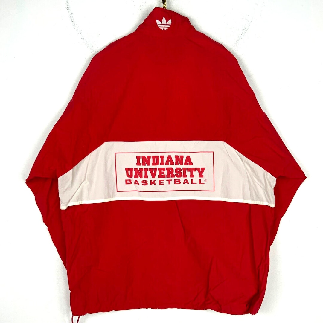 Vintage Indiana University Adidas Jacket Large 1/4 Zip Lined ...