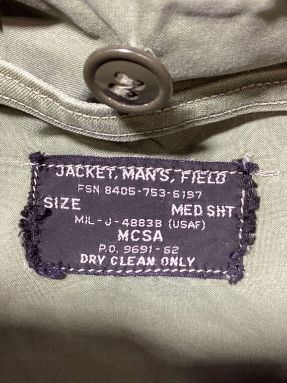 Vintage Usaf Military Field Jacket Medium 1957 Full Z… - Gem
