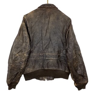 Vintage Us Navy Avirex Type G2 Leather Bomber Jacket Size 40 Brown 80s ...