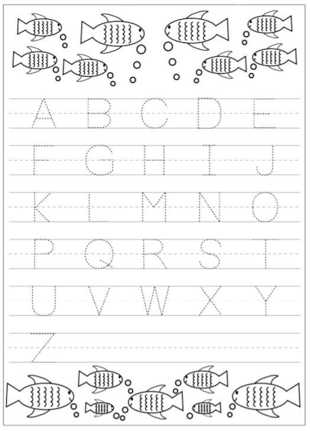 Tracing Letters Digital Worksheets for Preschool, Kindergarten, and ...