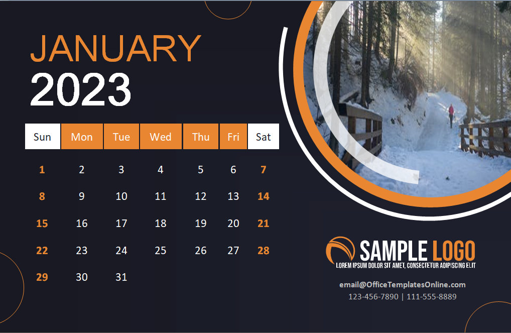 Download Beautiful Month Calendar Design With Different Nature Photo ...