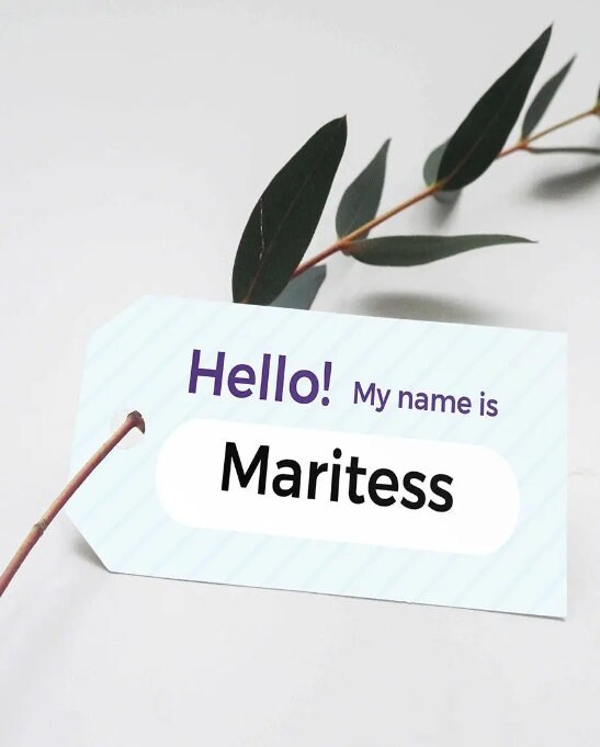 Sample Name Tag Template - Etsy