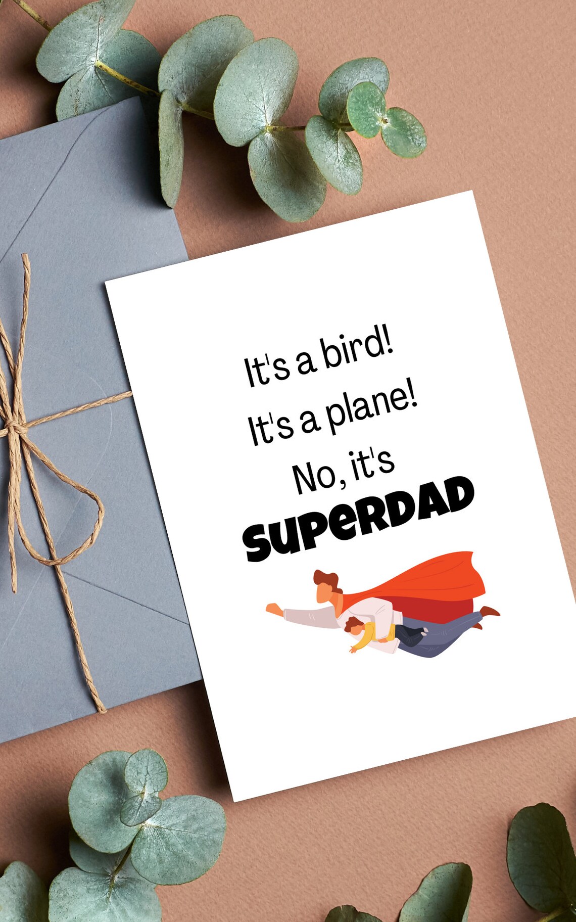 Superdad Card, Printable Father’s Day Card, Digital Download, Printable ...