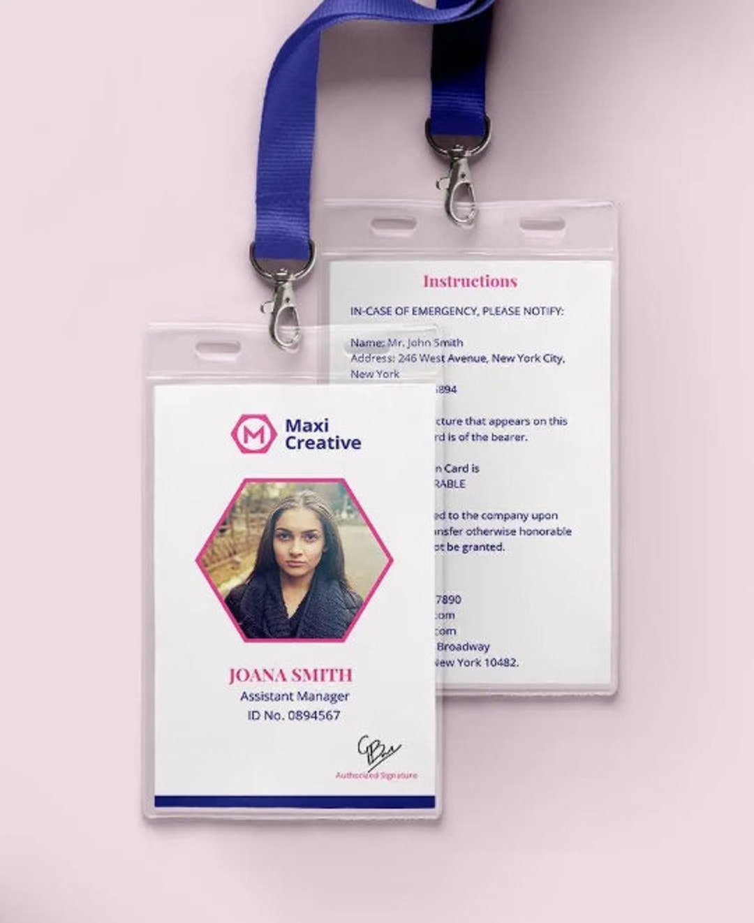 Creative Agency ID Card Template - Etsy
